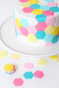 DIY SWEETS | Pastel Hexagon Tile Cake - I SPY DIY