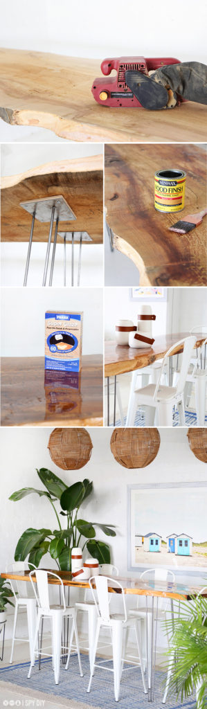 MY DIY | Live Edge Slab Bar Top Table - I SPY DIY