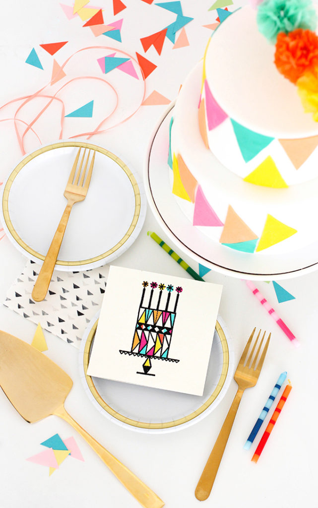 DIY SWEETS | Ombre Geometric Cake & Backdrop - I SPY DIY