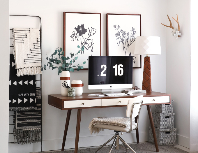 DIY HOME| Updating My Office Nook with Art - I SPY DIY