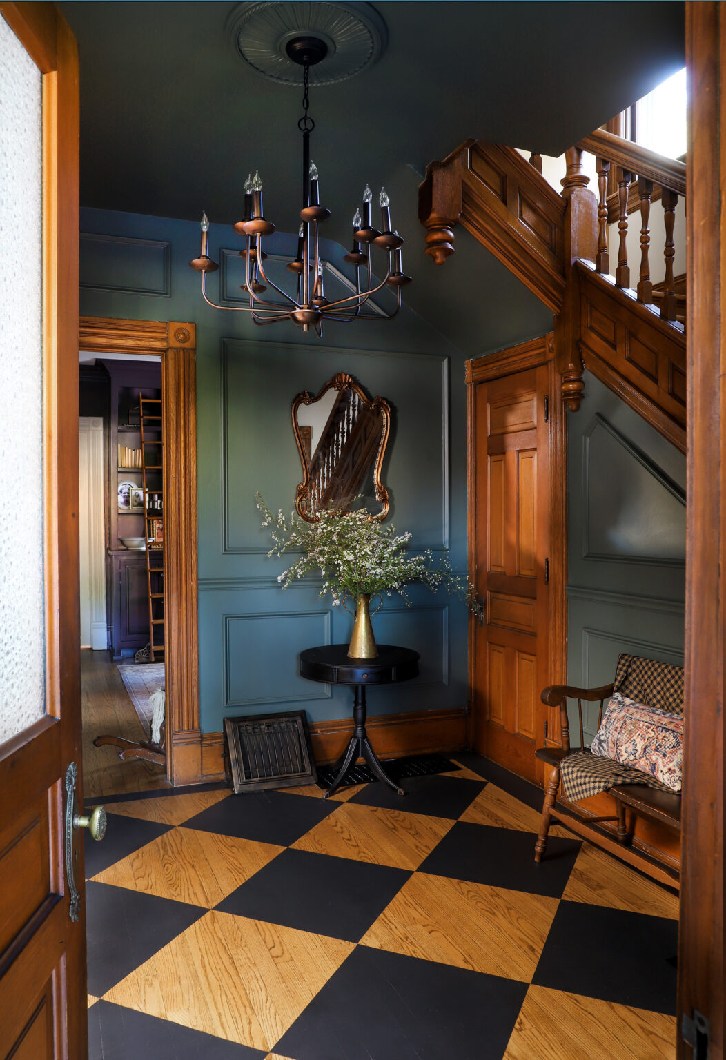 Makeover by Monday | Victorian Library & Entry with Painted ...