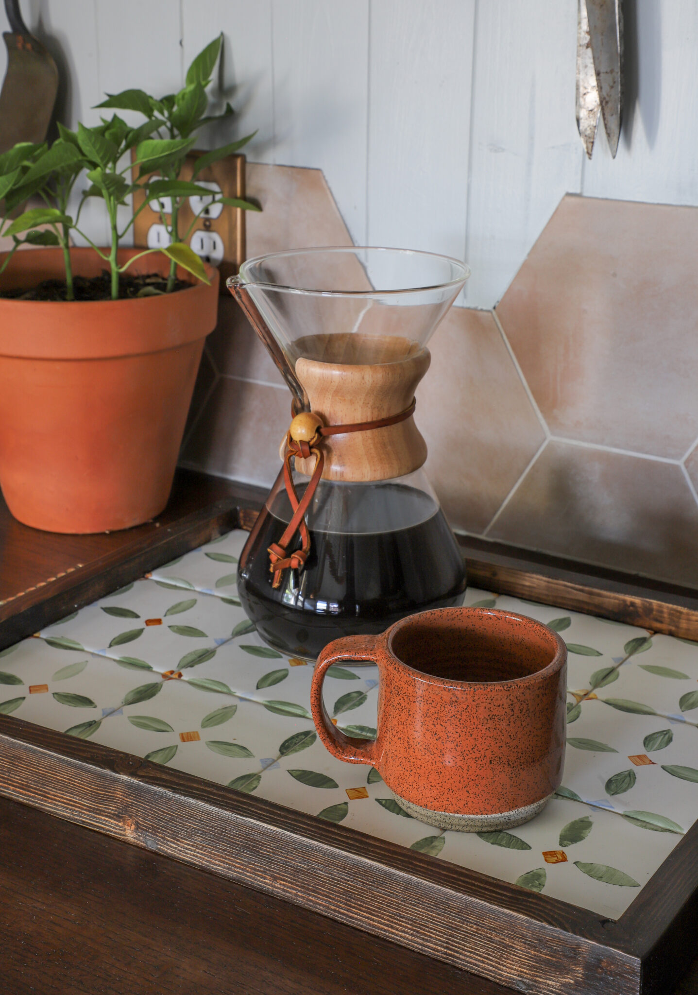 Tiled Tray with Hand-Painted Tiles DIY | As Seen on Makeover by Monday ...