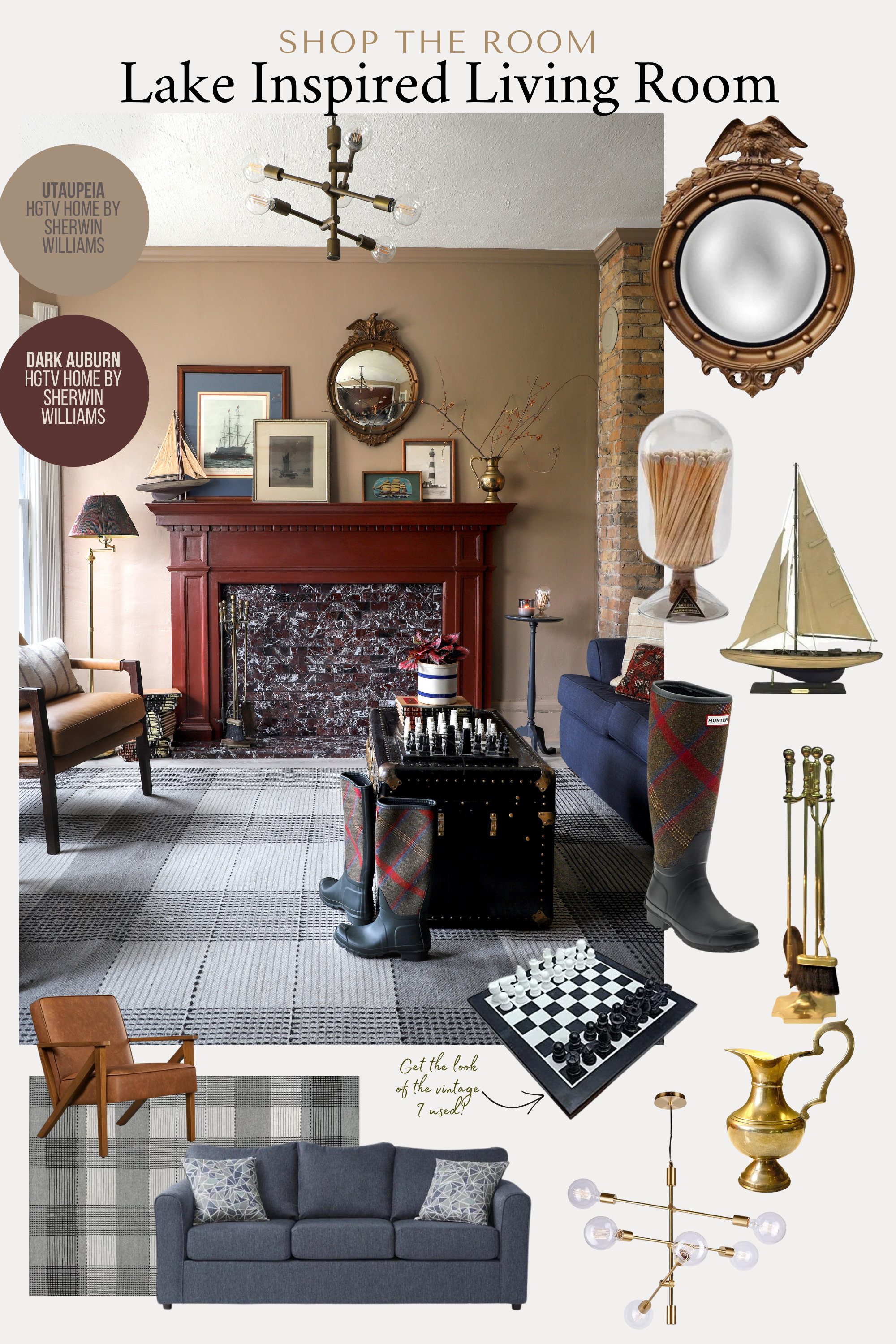 Lake-Inspired Living Room Makeover at the Duplex - I SPY DIY